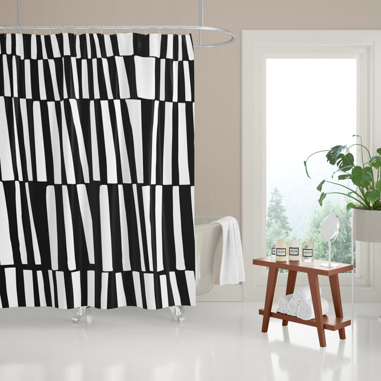 Thora Abstract Mid Century Shower Curtain Allmodern